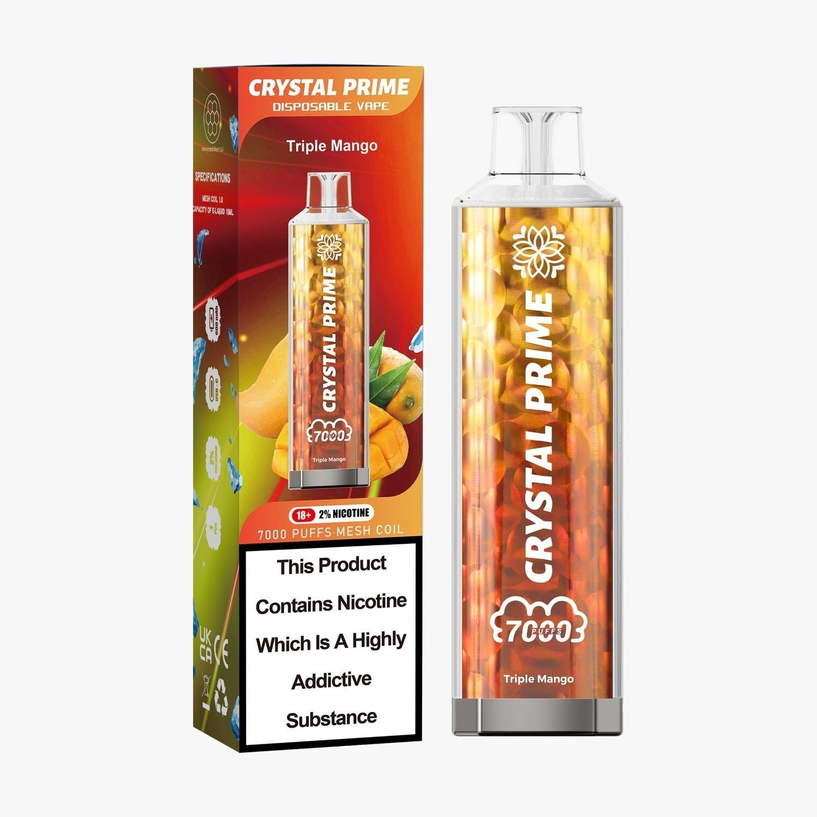 Crystal Prime 7000 Puffs Disposable Vape | Box of 10