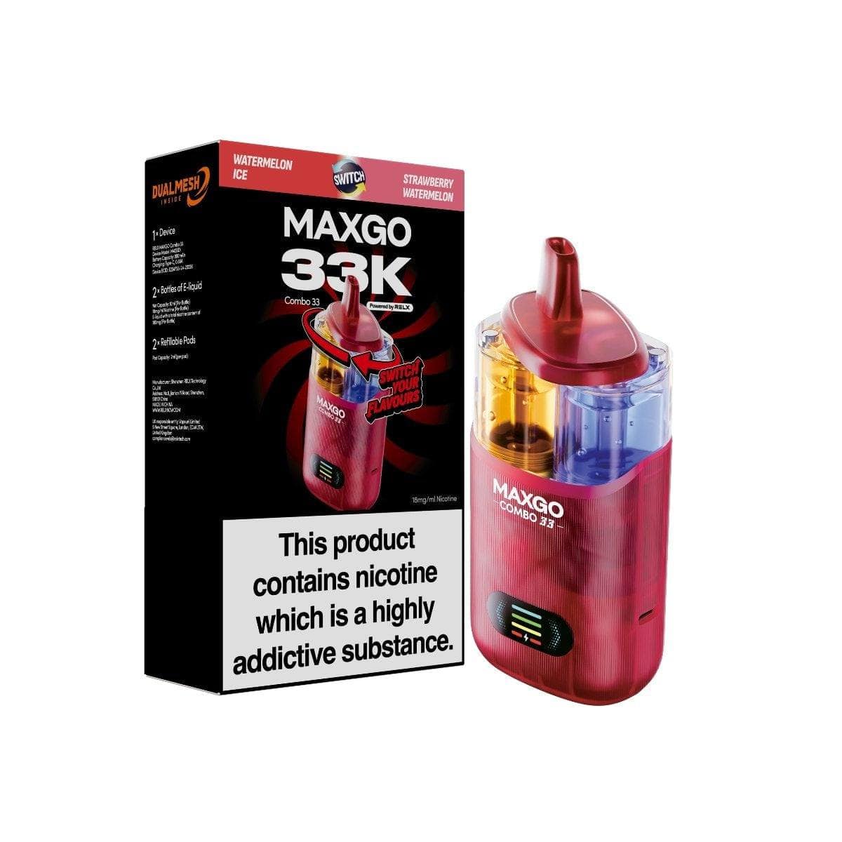 RELX MAXGO Combo 33000 Disposable Vape - Box of 3
